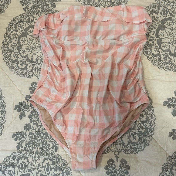 Isabel Maternity by Ingrid & Isabel | Swim | Maternity Gingham One ...